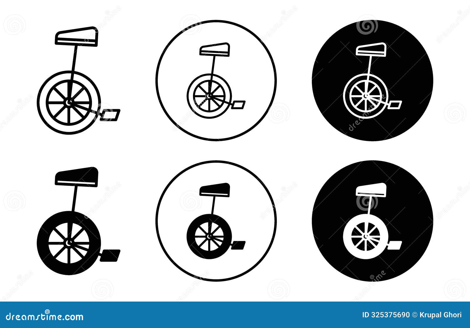 Unicycle icon stock illustration. Illustration of cycle - 325375690