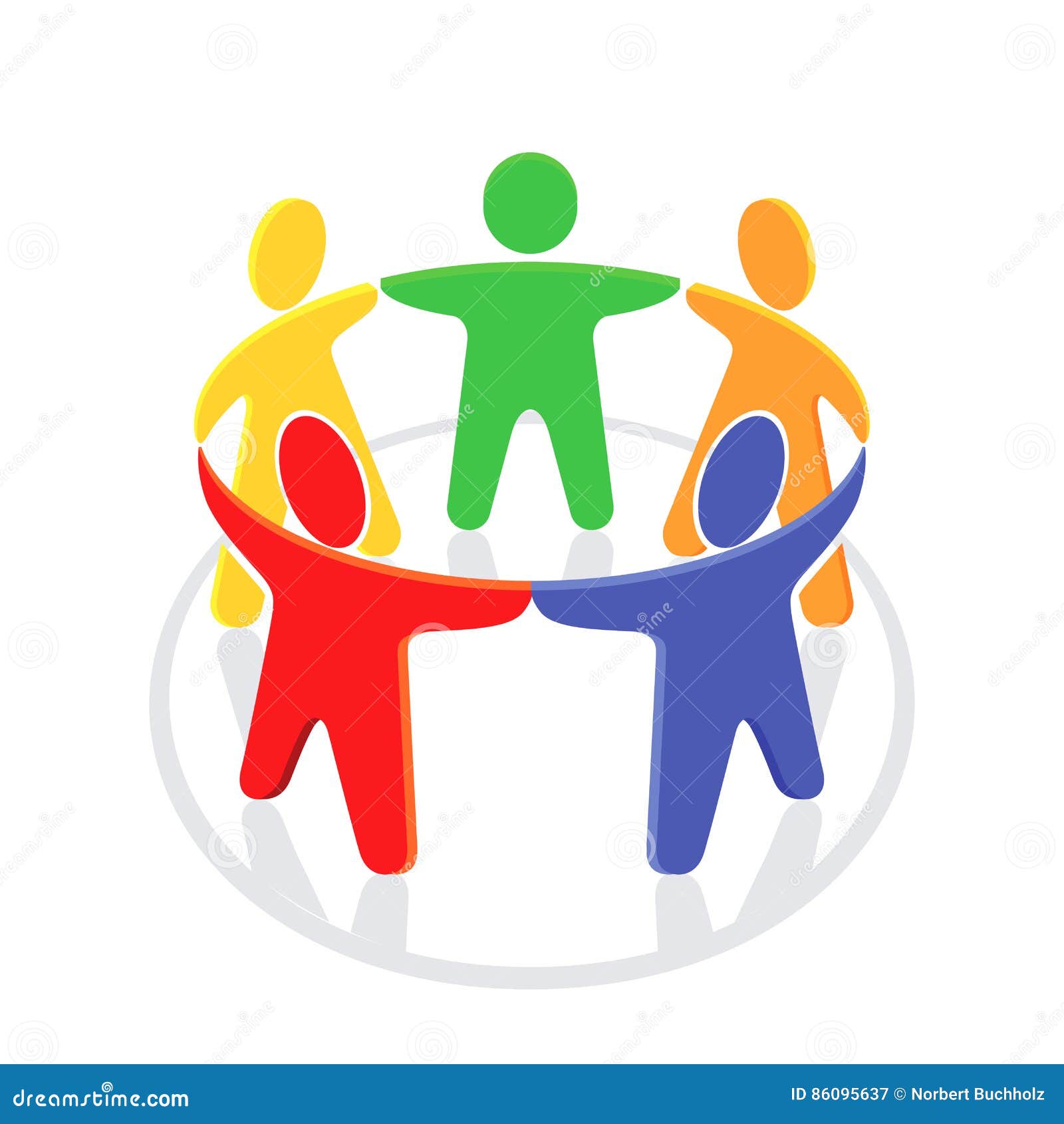 Unidad En El Grupo, Ejemplo Ilustración del Vector - Ilustración de ...