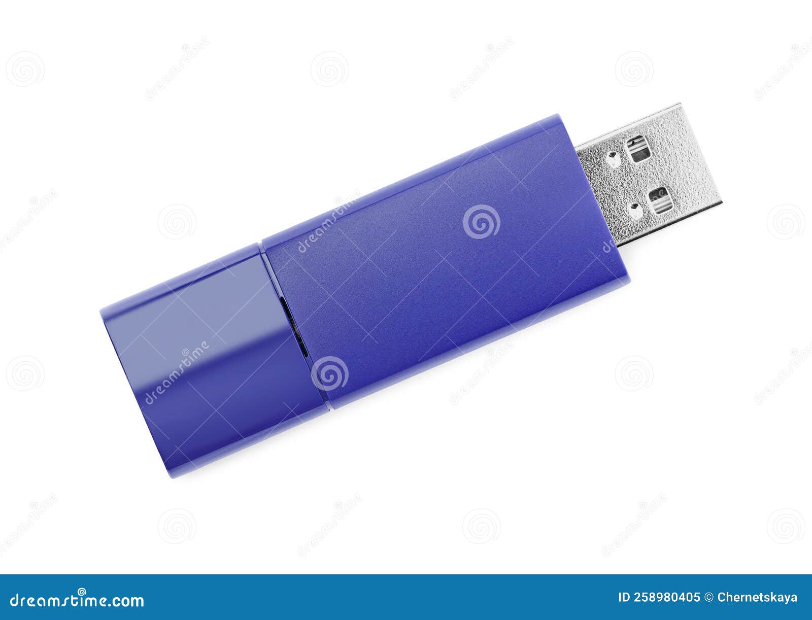 Unidad Flash Usb Azul Aislada En Blanco Imagen de archivo - Imagen de ...