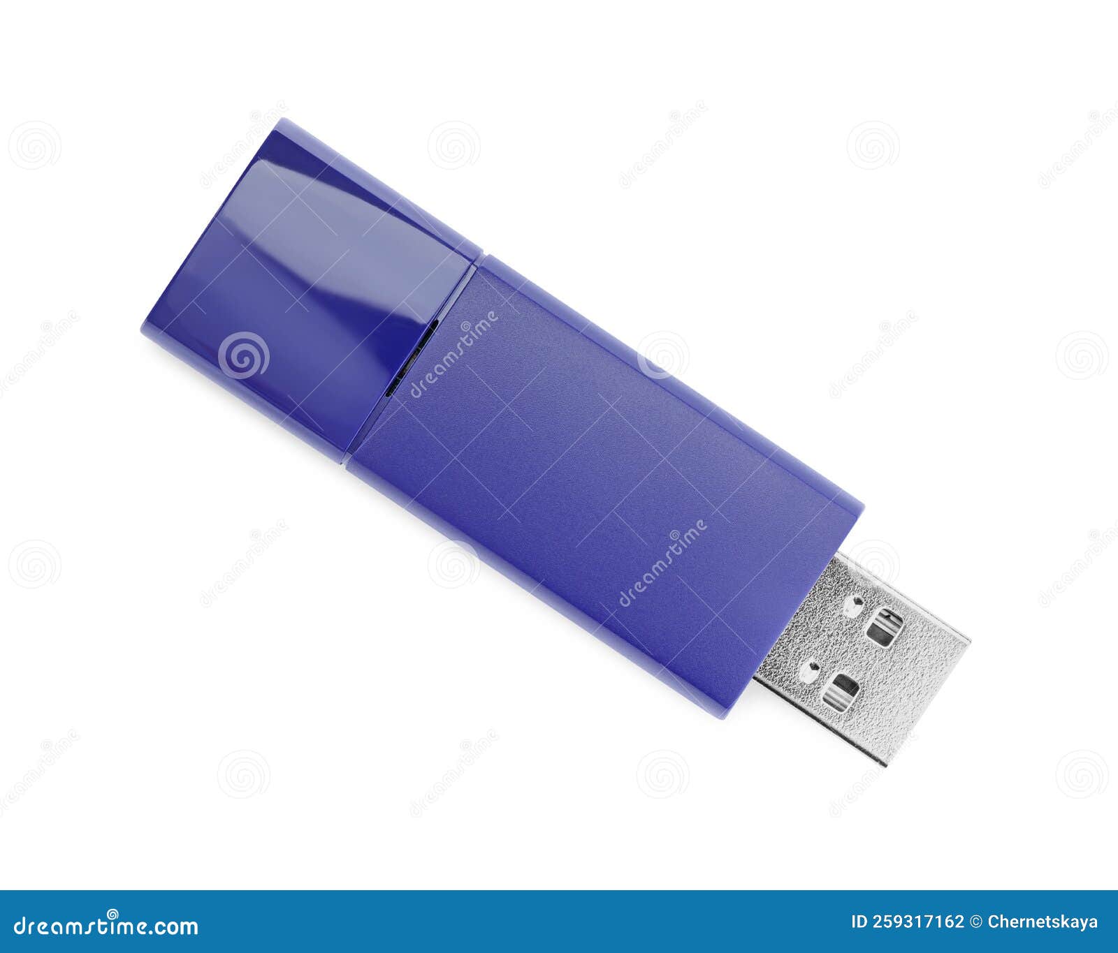 Unidad Flash Usb Azul Aislada En Blanco Foto de archivo - Imagen de ...