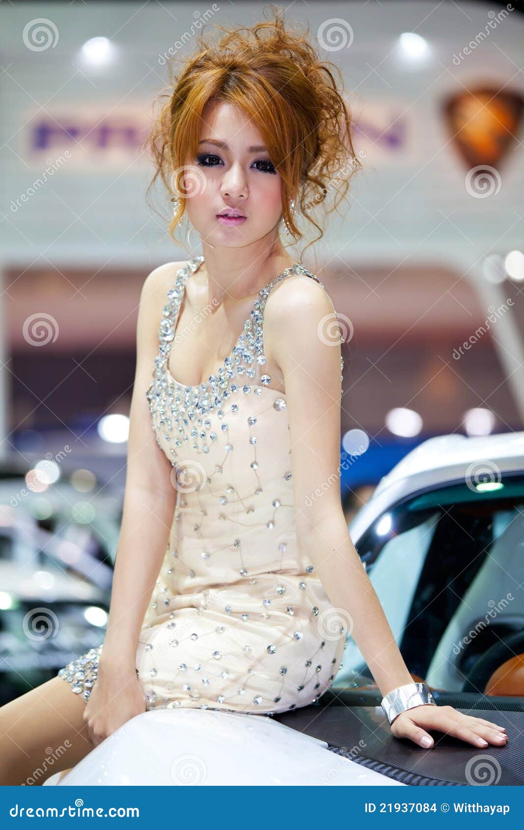 Unidentified Female Presenter at Proton Booth Editorial Stock Image ...