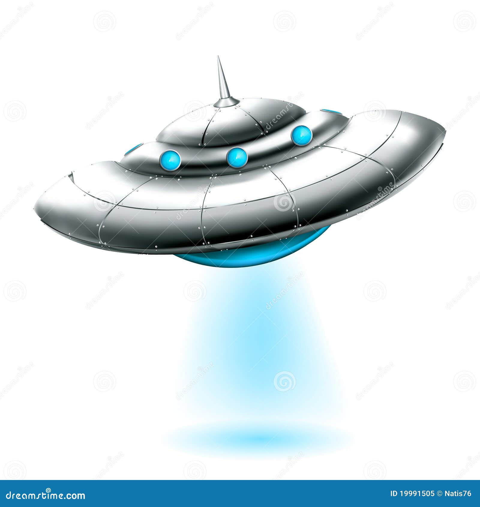 Unidentified flying object stock vector. Illustration of metal - 19991505