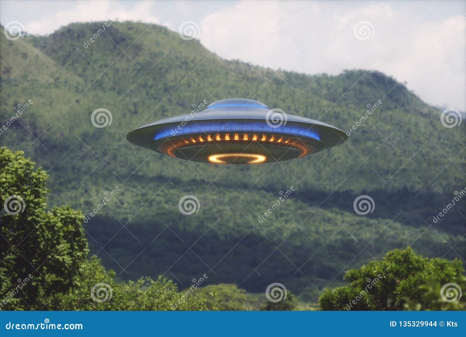 Unidentified Flying Object UFO Stock Photo - Image of disk, drone ...