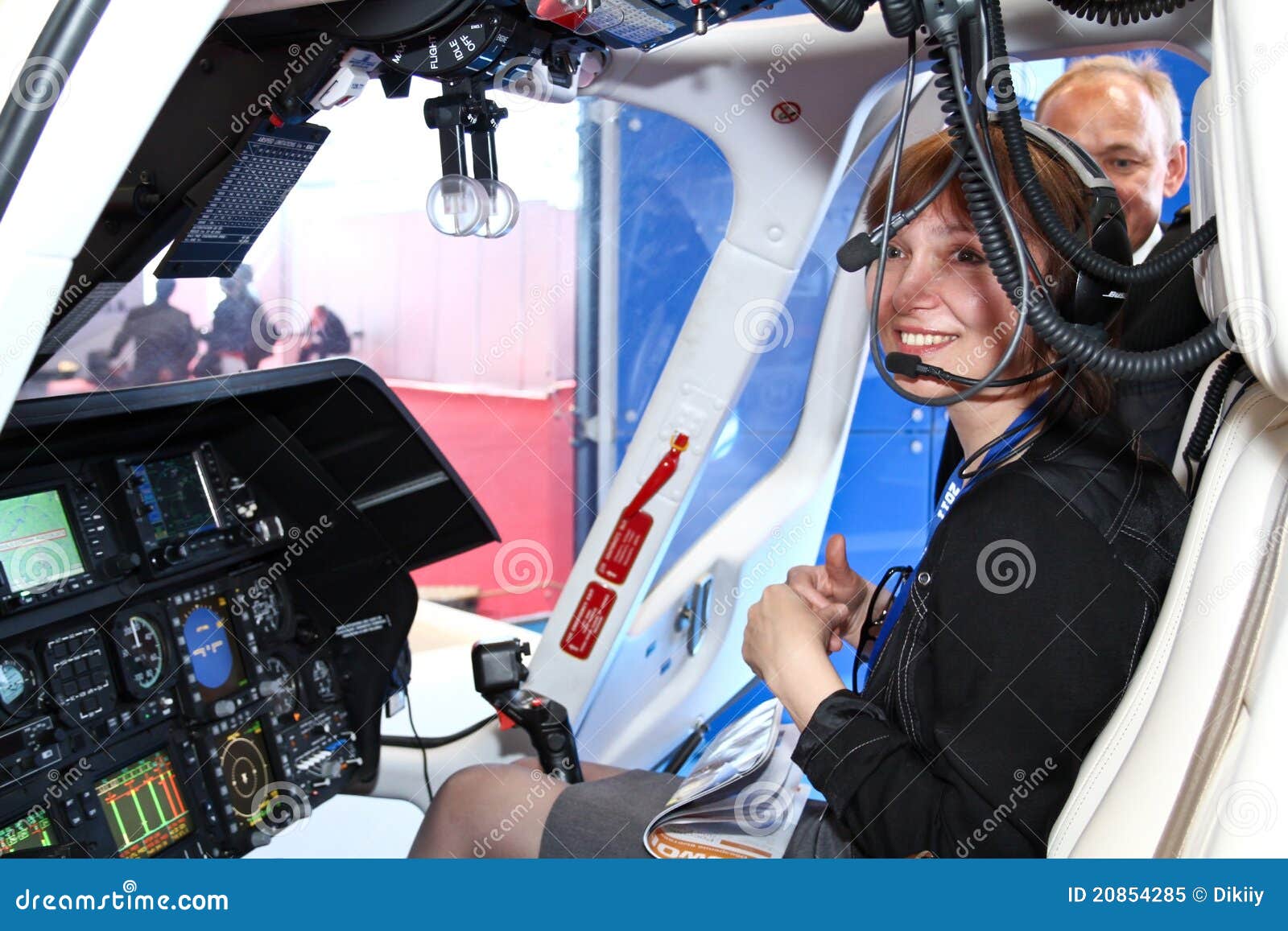 Unidentified Girl in a Helicopter Cockpit Editorial Image - Image of ...