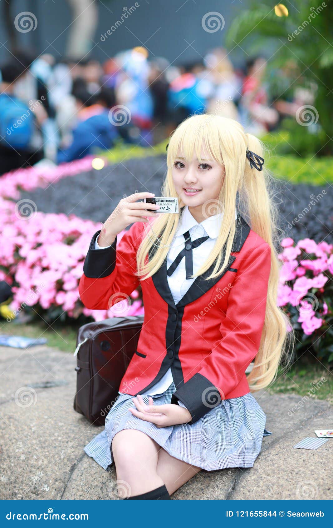 An Unidentified Japanese Anime Cosplay Pose Editorial Stock Image ...