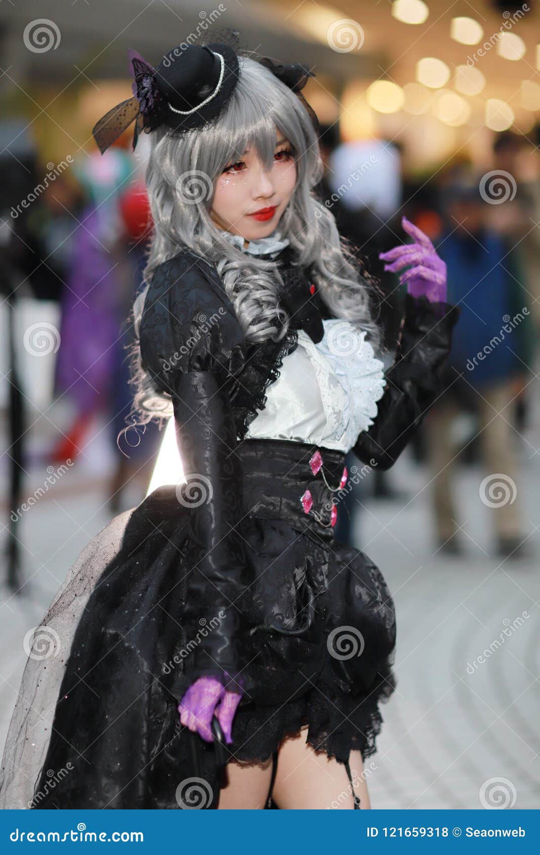 An Unidentified Japanese Anime Cosplay Pose Editorial Stock Photo ...