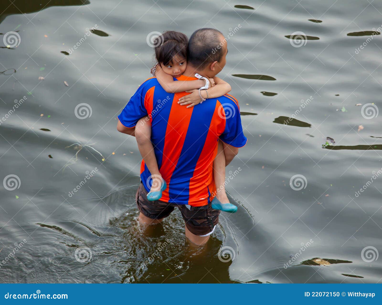An Unidentified Man Rescues Girl Editorial Image - Image of flood ...