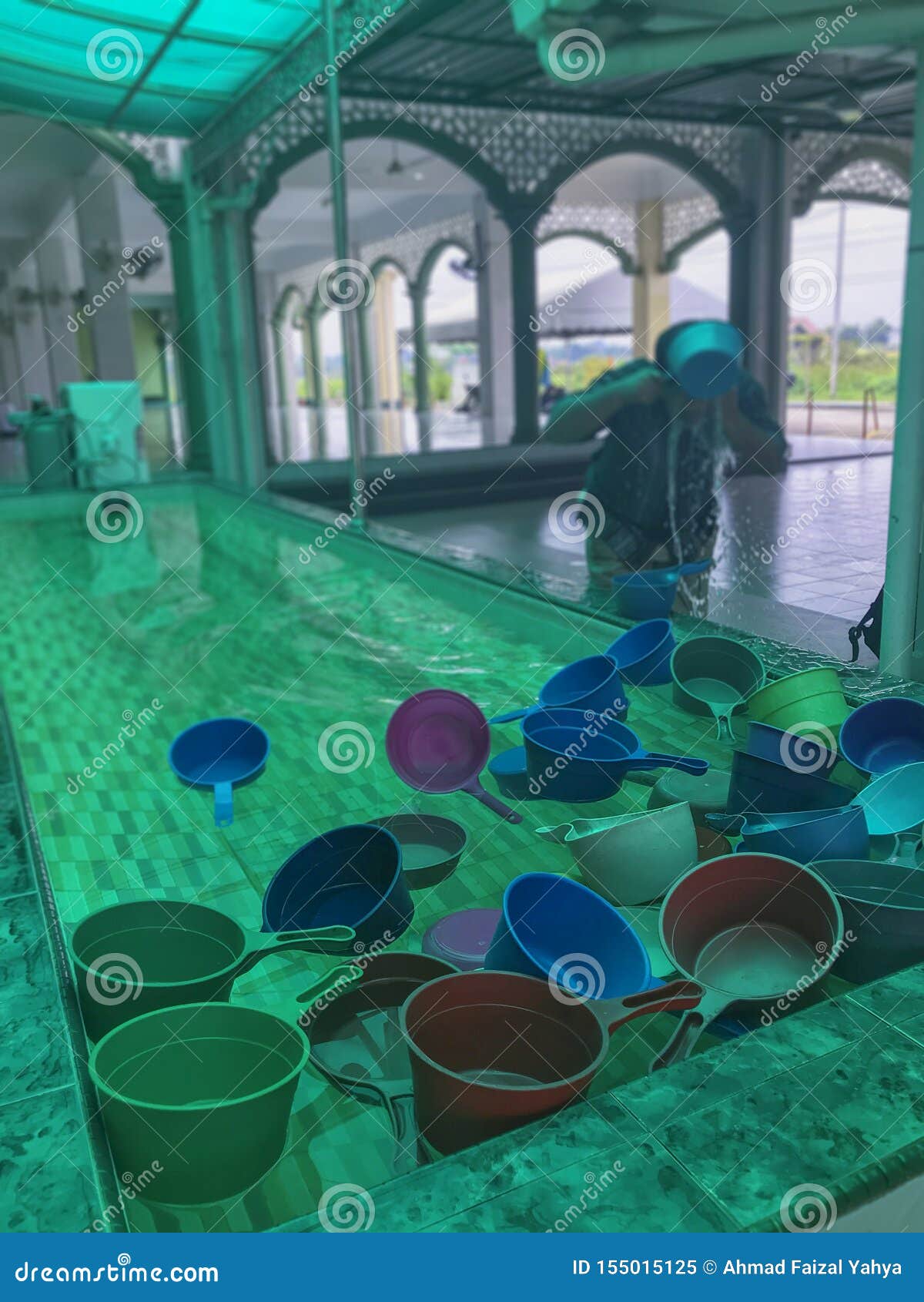 Unidentified Muslim Man Making Ablution before Performing Prayers Stock ...