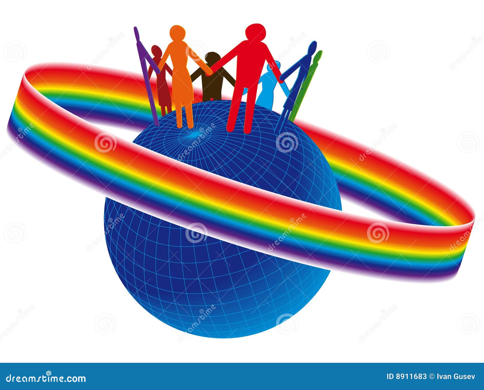 Unification stock vector. Illustration of dance, round - 8911683