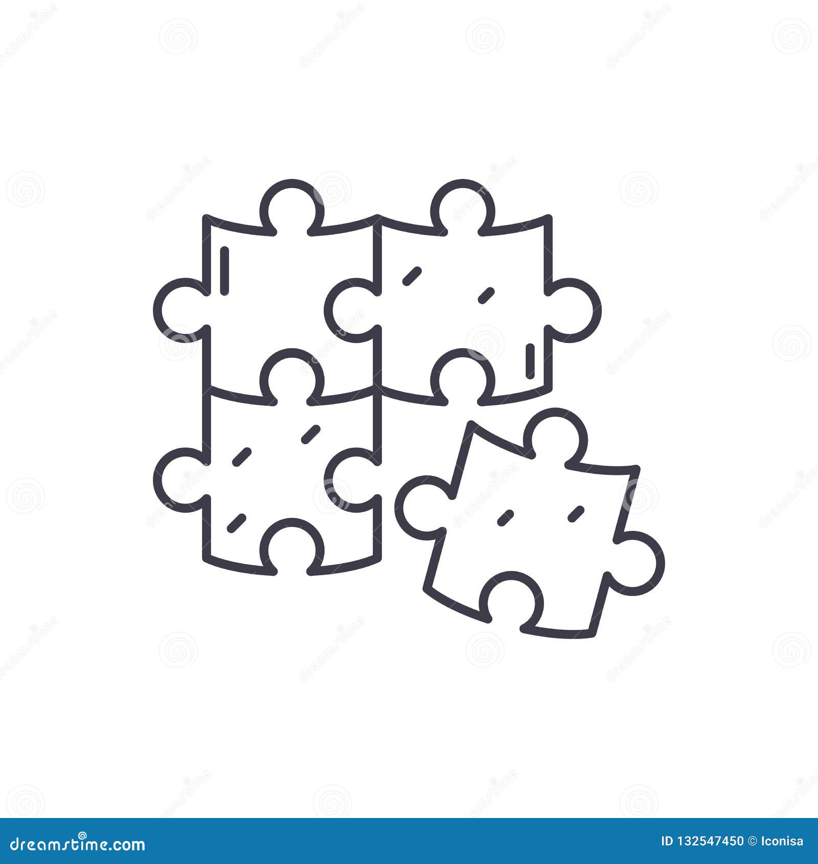 Unification Line Icon Concept. Unification Vector Linear Illustration ...