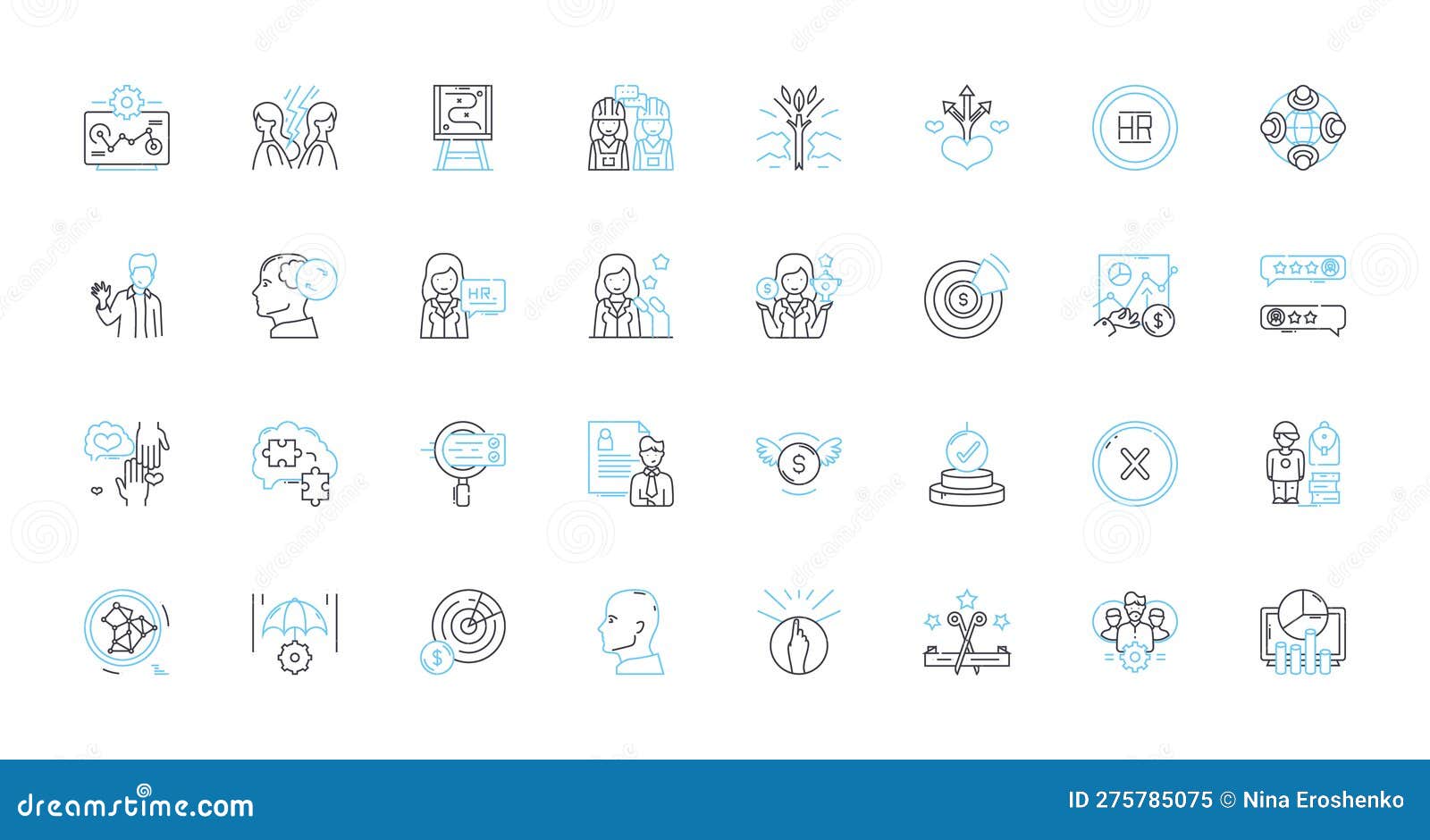 Unified Alliance Linear Icons Set Collaboration Unity Integration Partnership Synergy