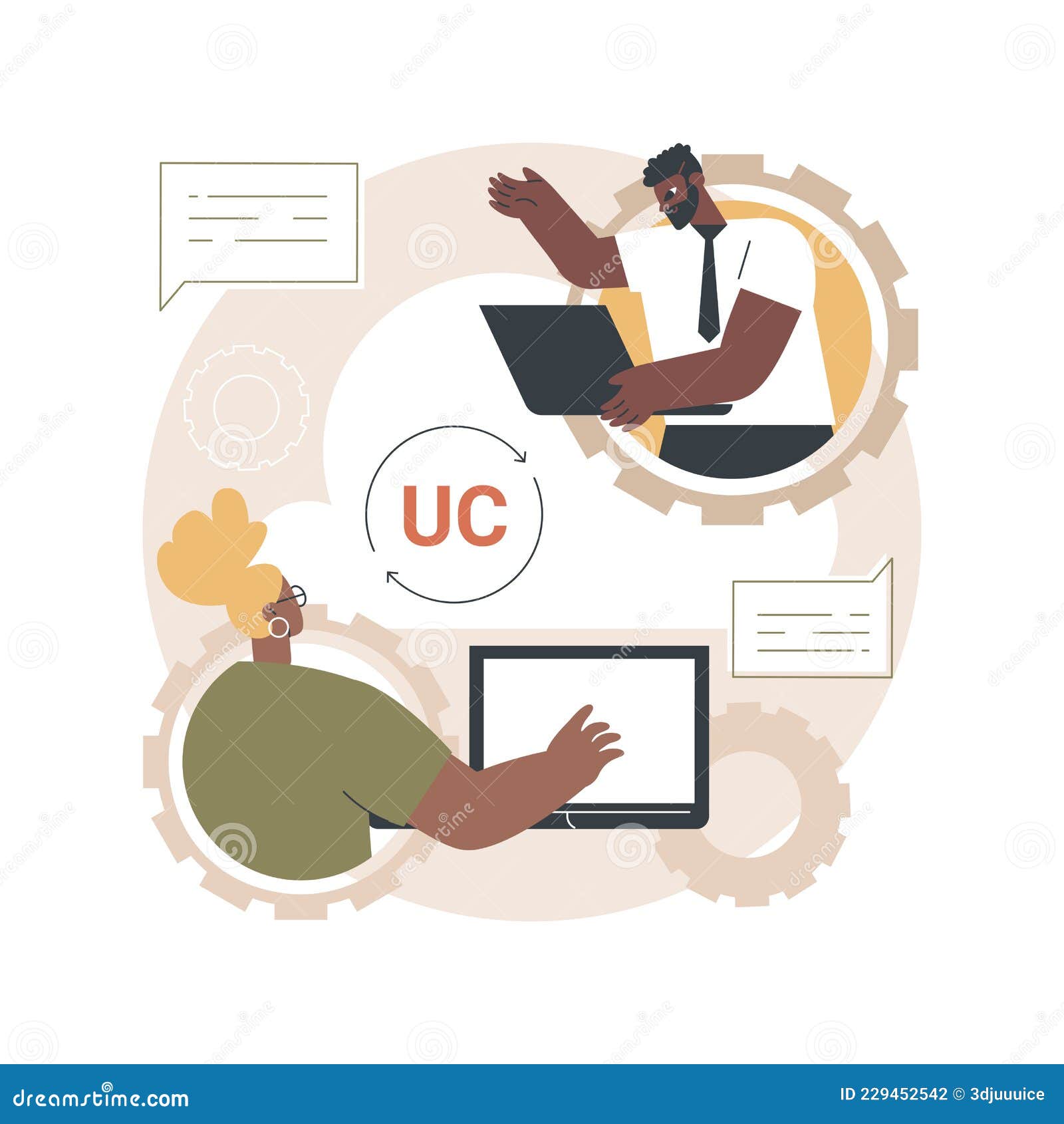 Unified Communication Abstract Concept Vector Illustration. Stock ...