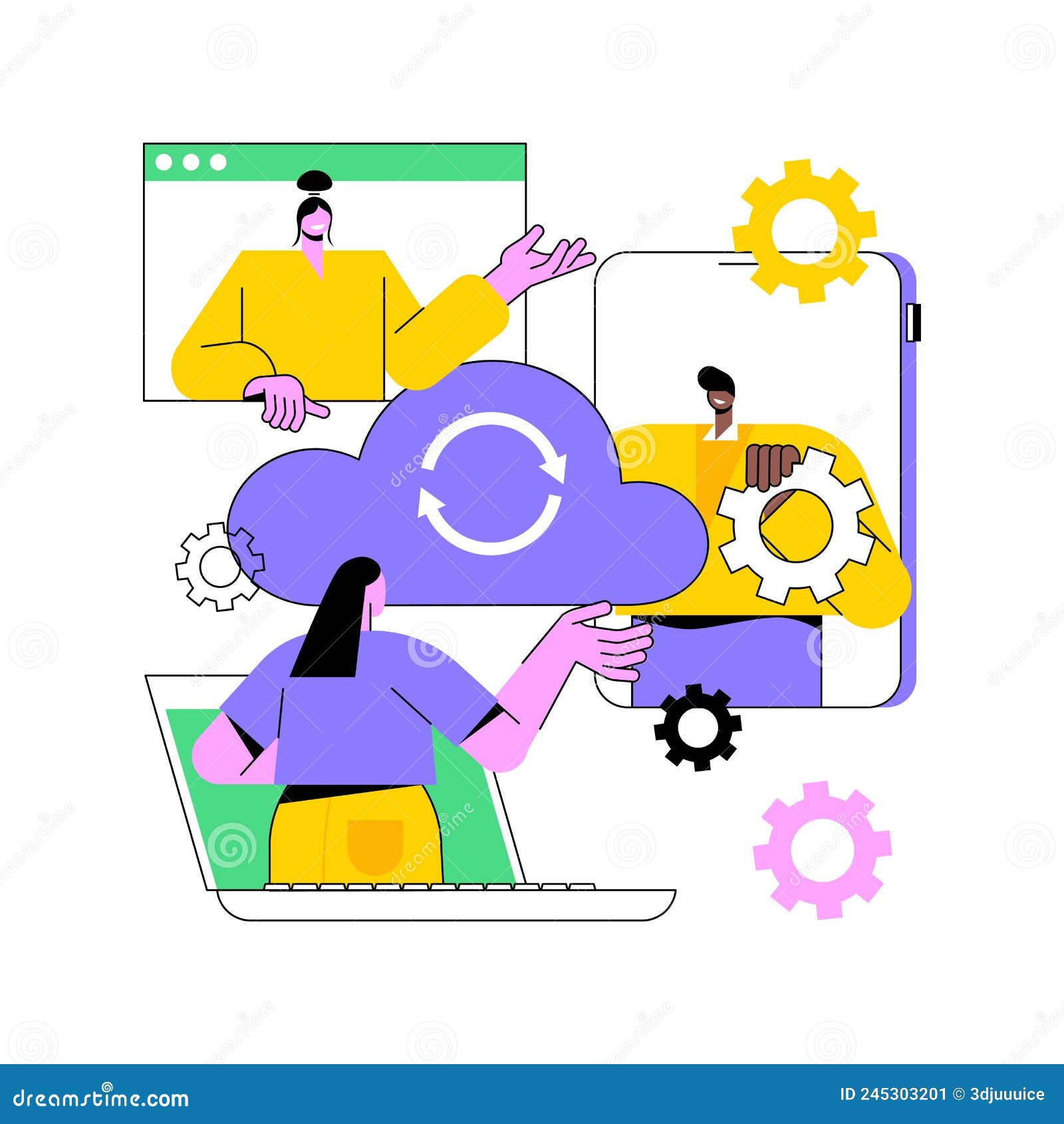 Communications Platform As A Service Concept - CPaaS - 3D Illustration ...