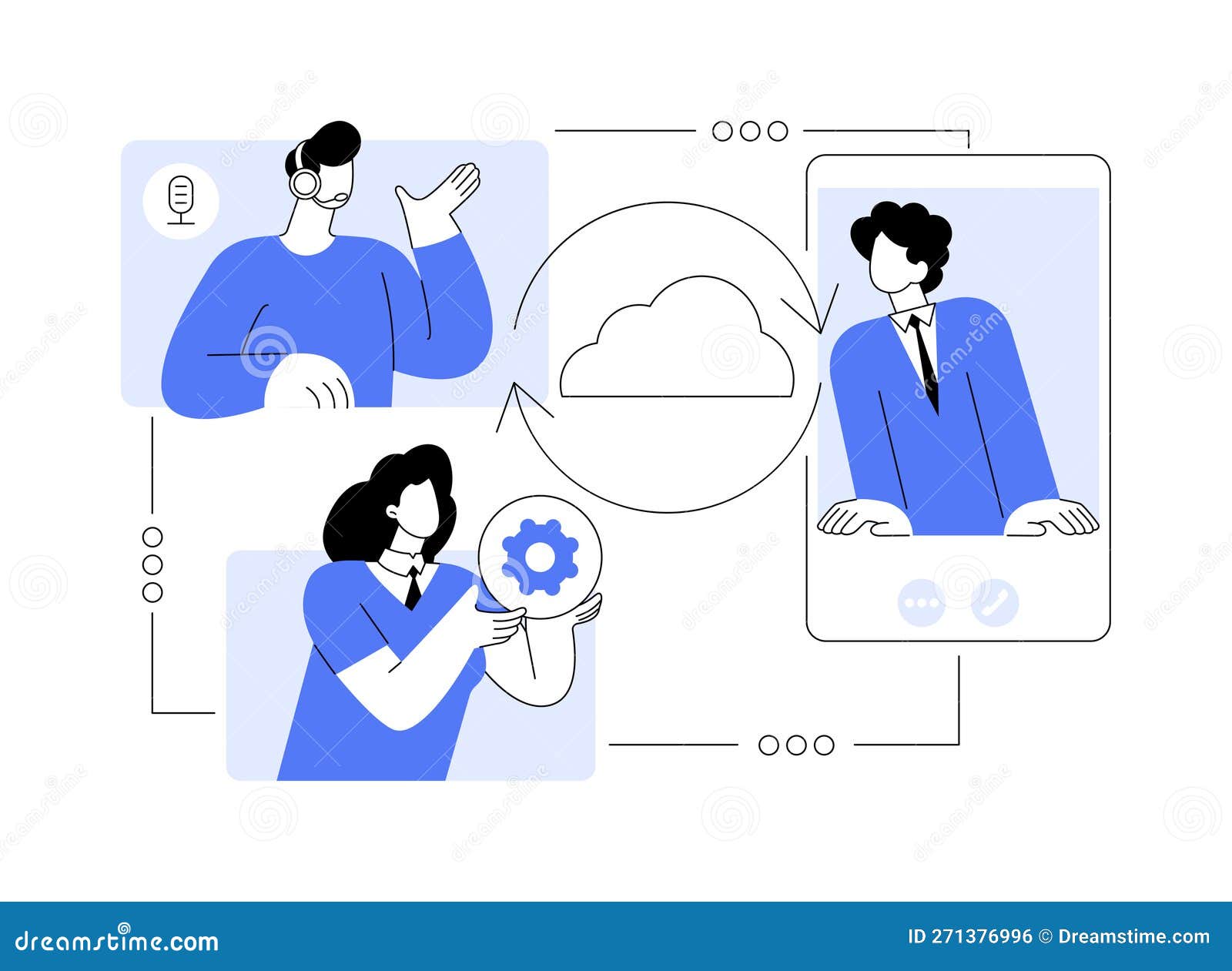 Unified Communication Illustration Suitable For Web Landing Page ... Unified Communication Illustration Suitable For Web Landing Page ...