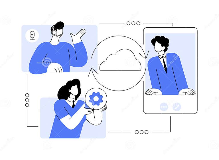 Unified Communication Abstract Concept Vector Illustration. Stock ...
