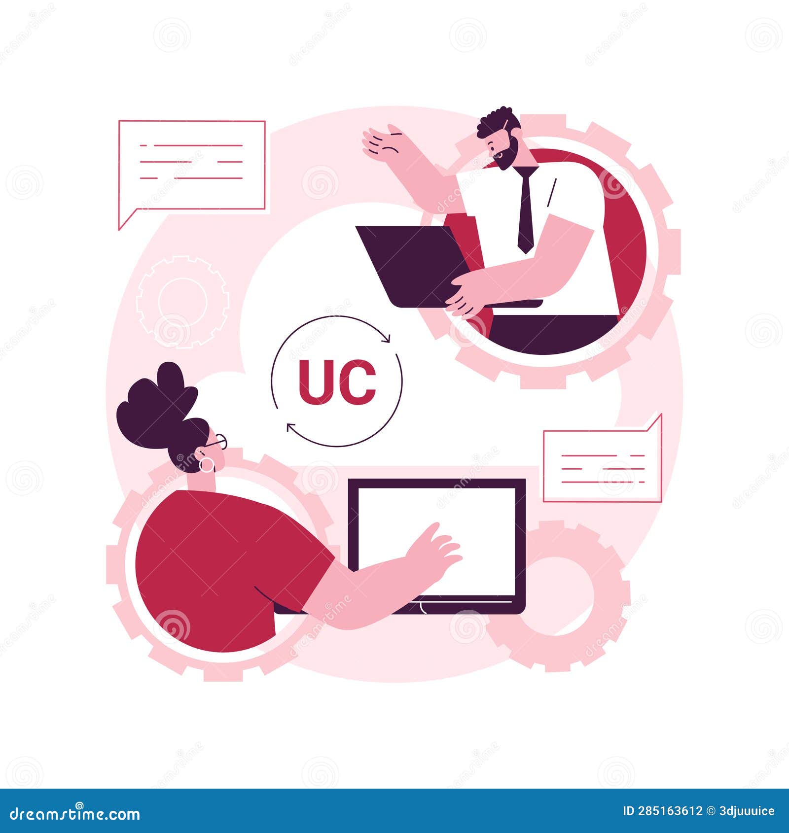 Unified Communication Abstract Concept Vector Illustration. Stock ...