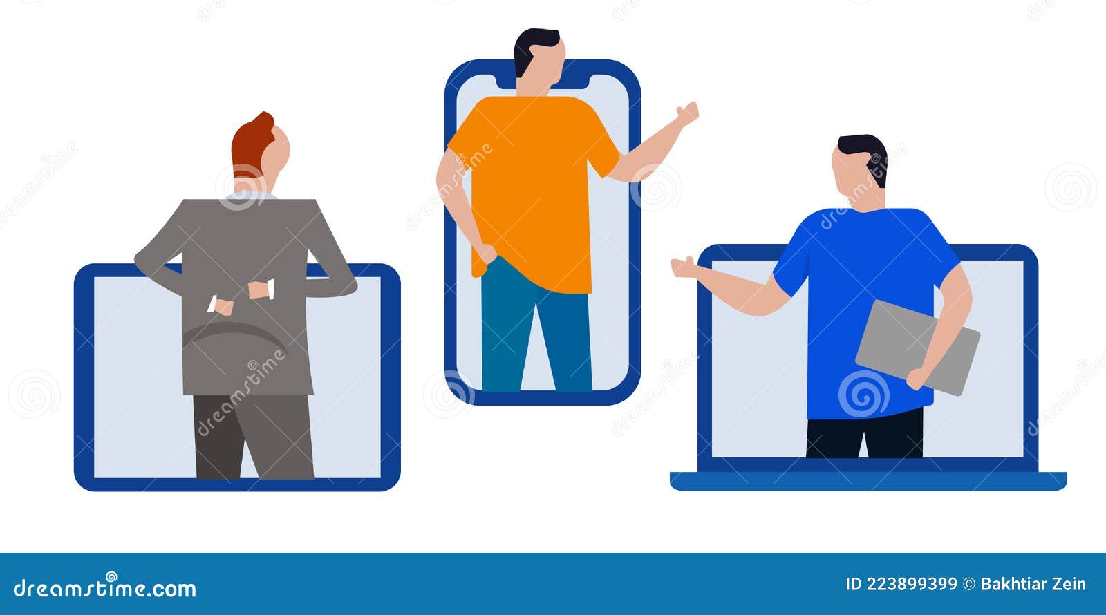 Unified Communication Team Remote Working Video Conferencing Distance ...