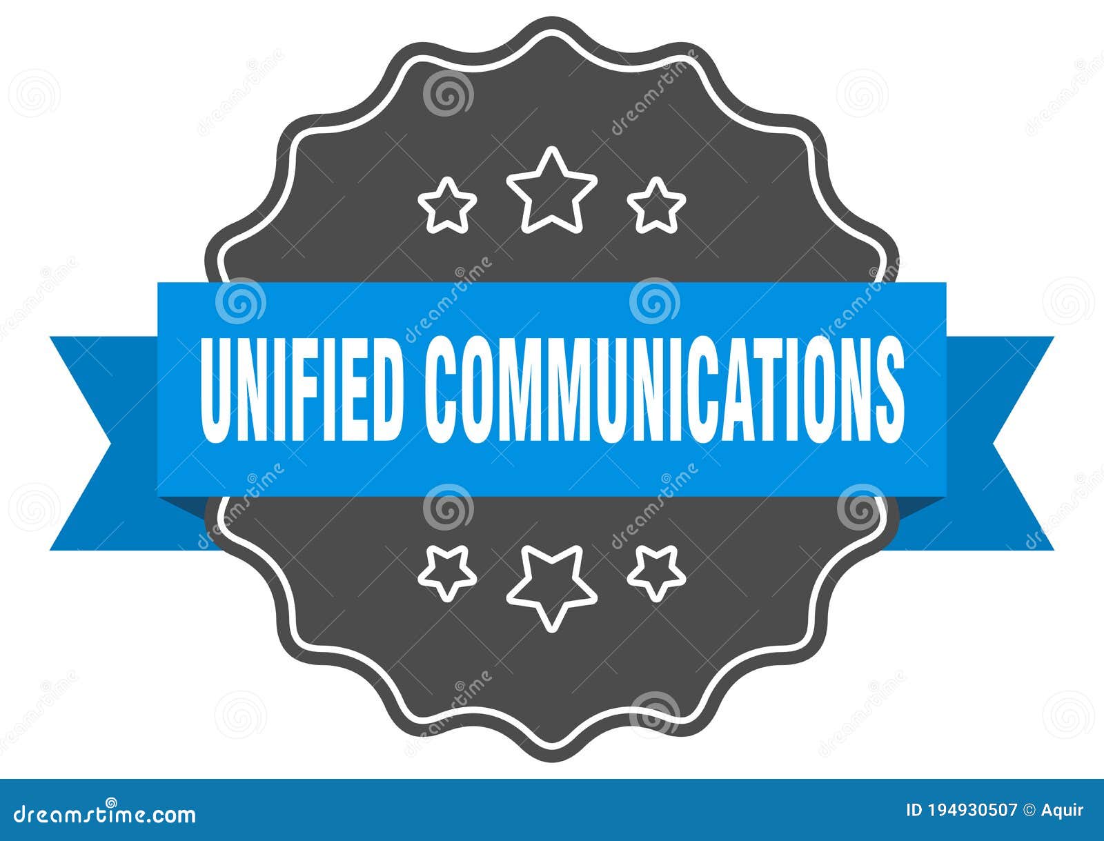 Unified Communications Label Stock Vector - Illustration of white ...