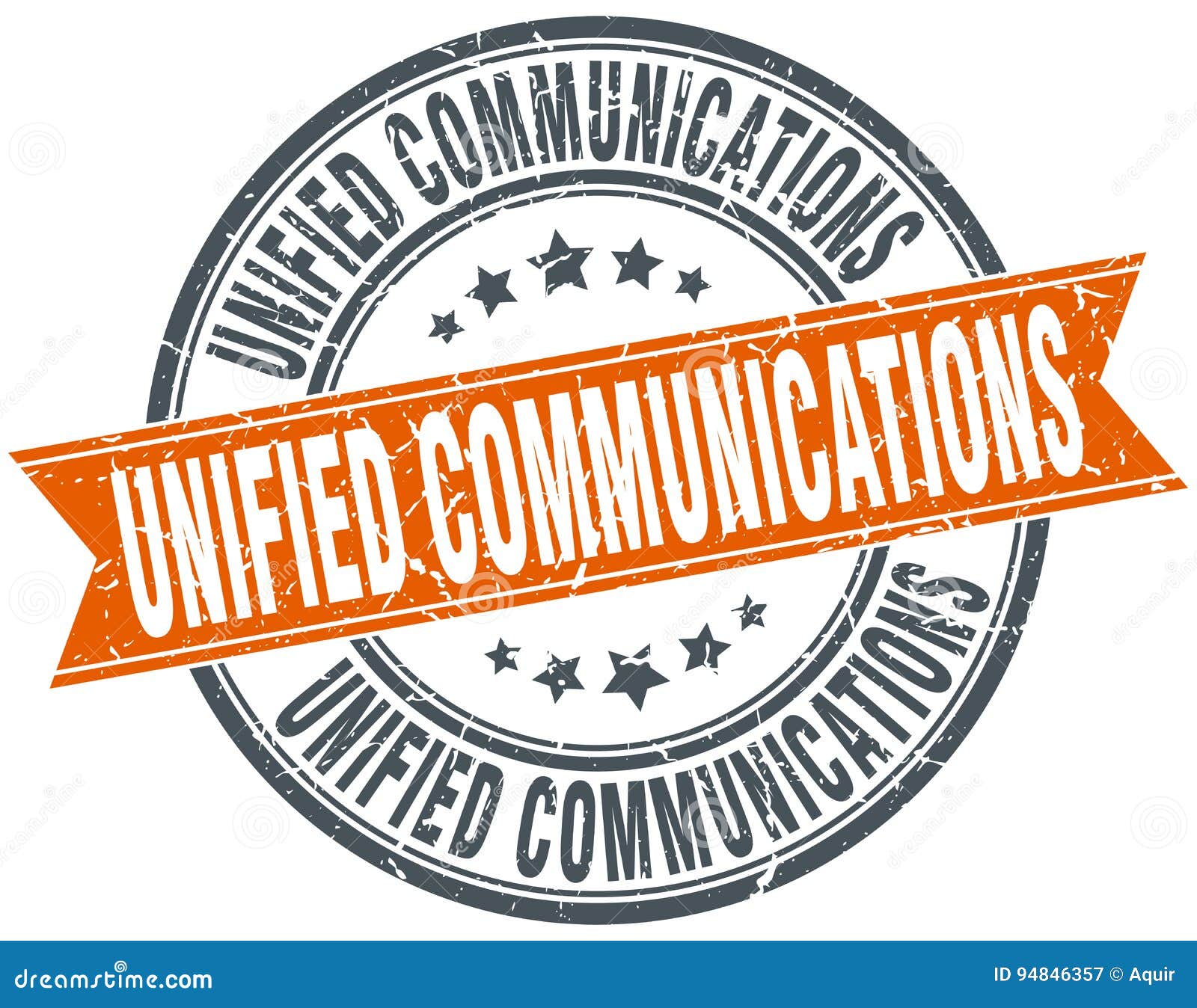 Unified Communications Round Grunge Stamp Stock Vector - Illustration ...