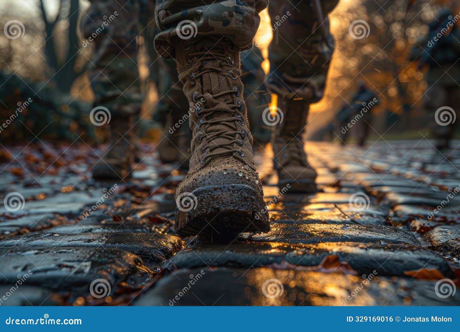 Unified Discipline: Soldiers Marching in Precise Formation on ...