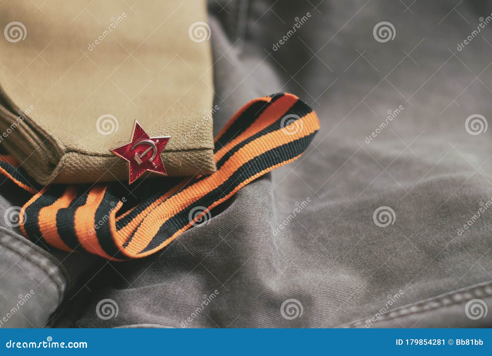 Uniform Cap of a Soviet Soldier of the WWII with a Star. in Memory of ...