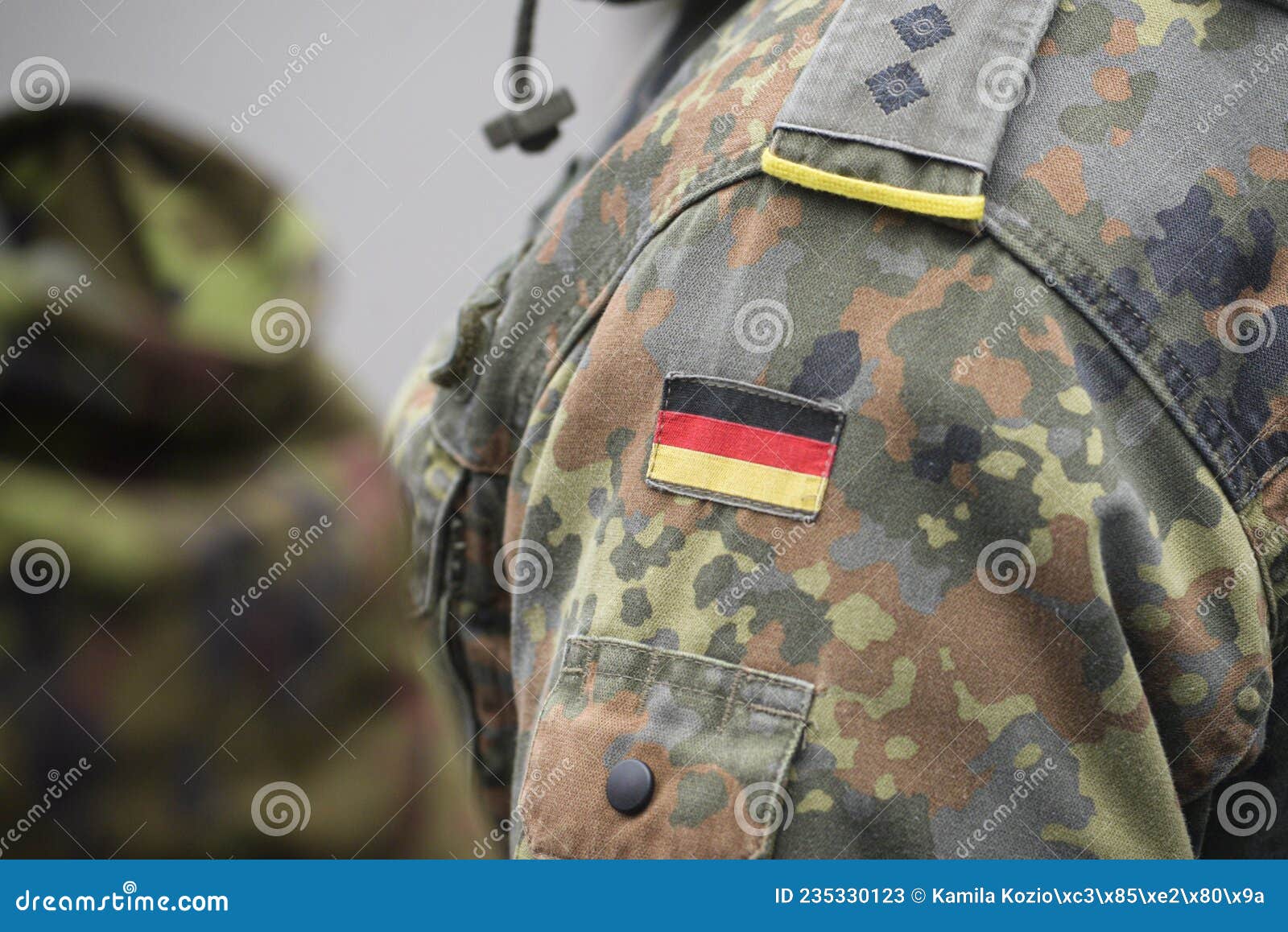 Uniform of the German Army with the German Flag on the Shoulder. German ...