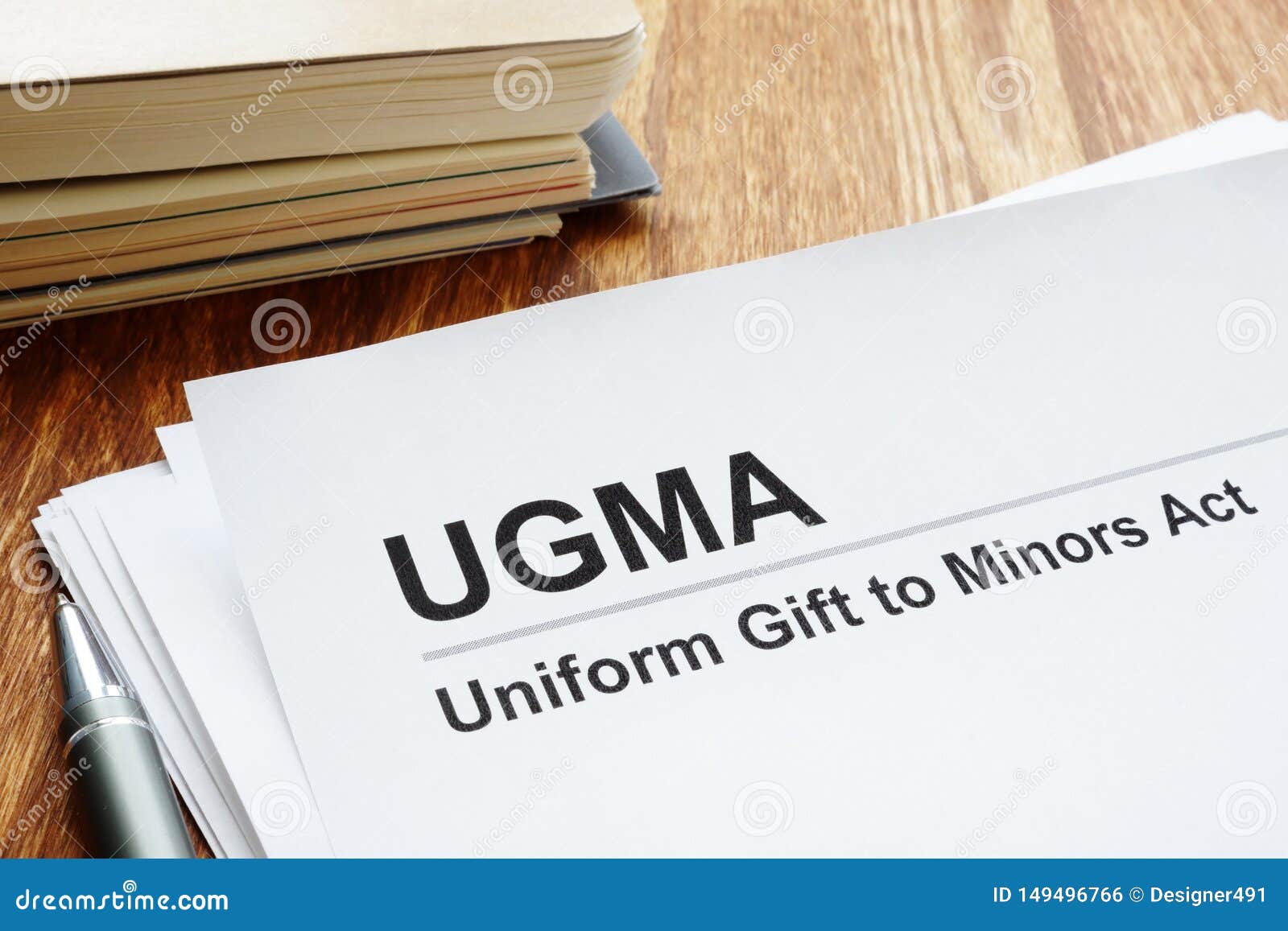 Uniform Gift To Minors Act UGMA Account Stock Photo - Image of minors ...