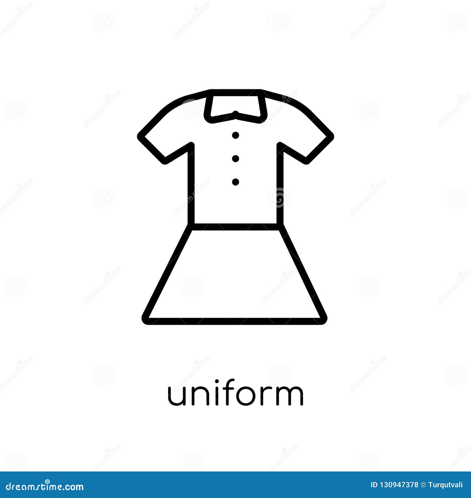 Uniform Icon. Trendy Modern Flat Linear Vector Uniform Icon on W Stock ...