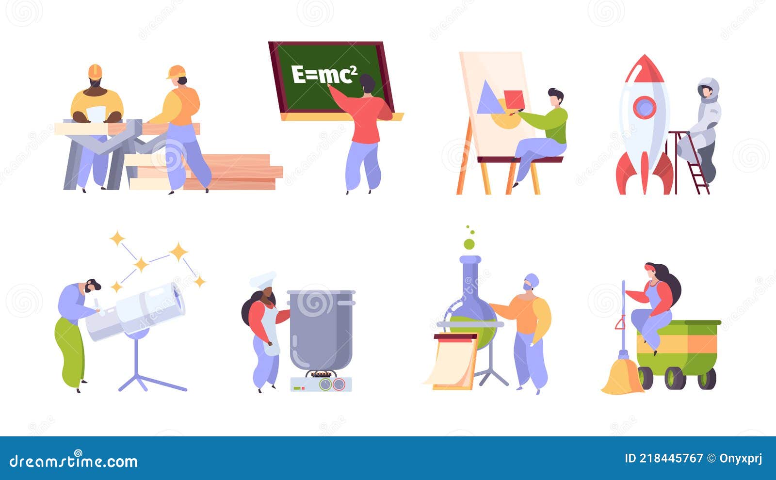 Uniform Professional People. Labour Persons Chef Teacher Various ...