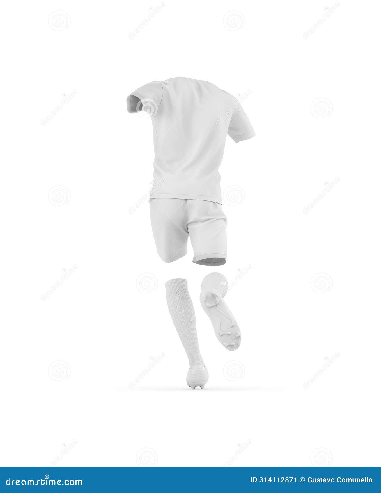 Uniform Soccer - Back View stock illustration. Illustration of team ...