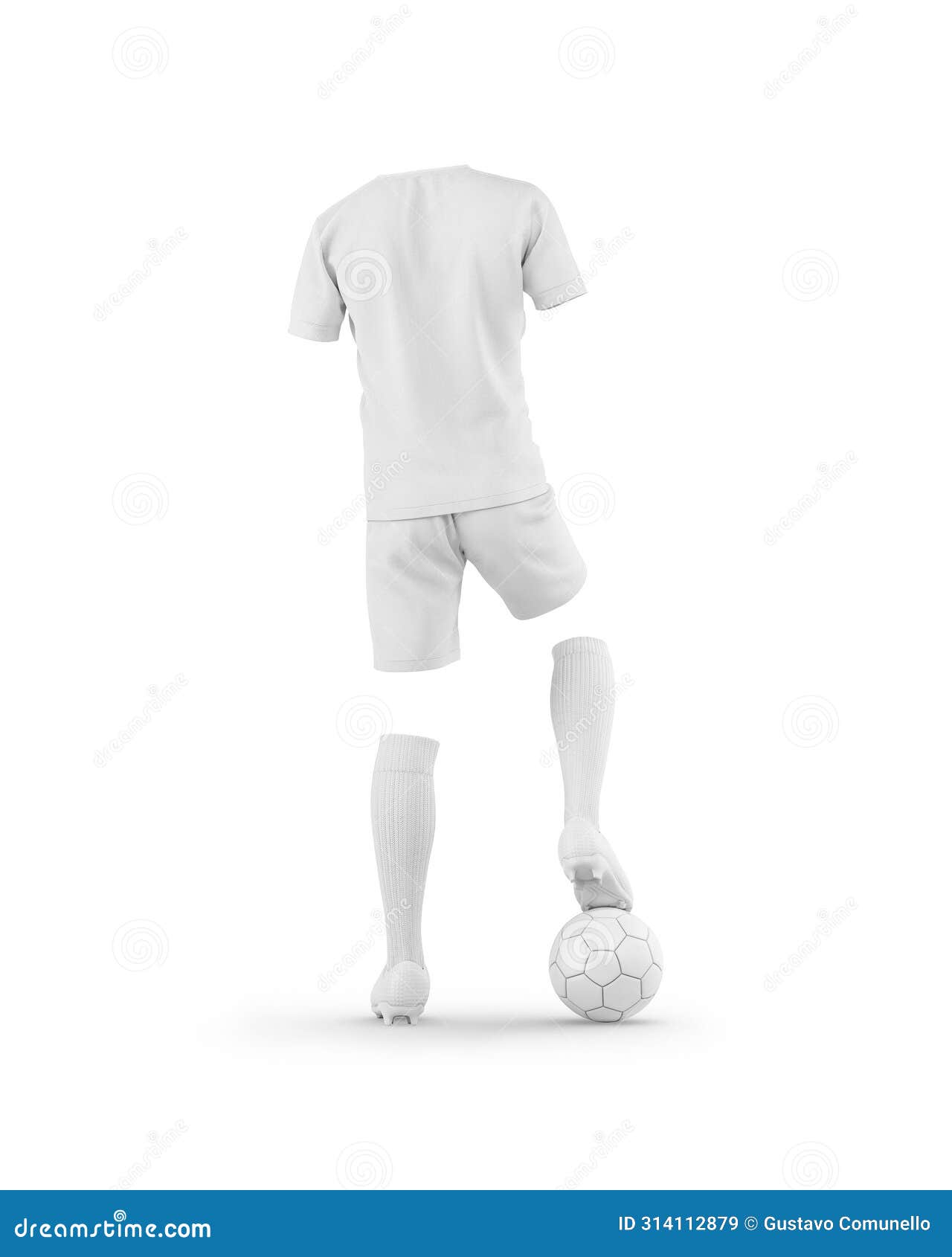 Uniform Soccer - Back View stock illustration. Illustration of football ...