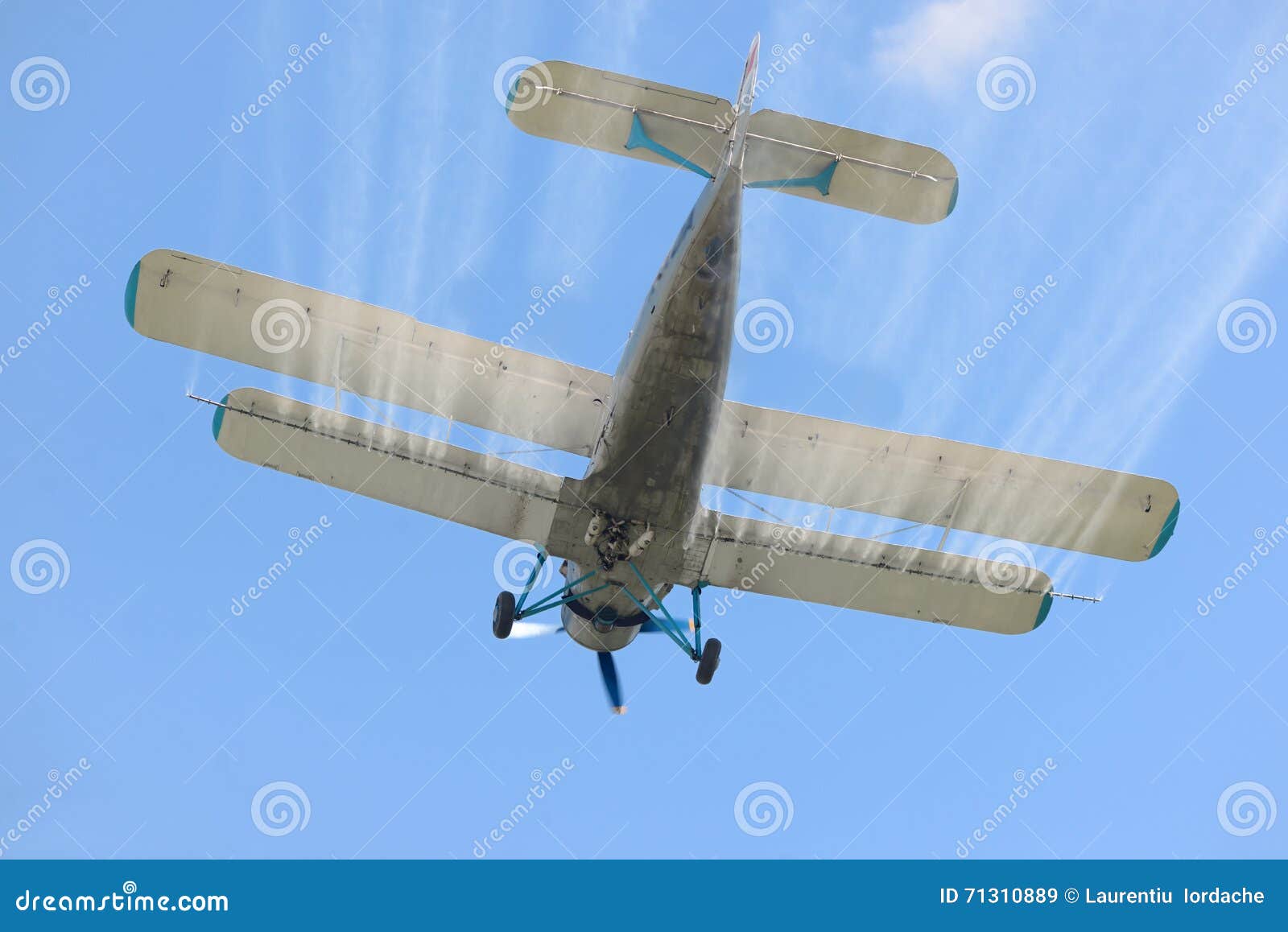 Uniform Spray Application from Fixed-wing Aircraft Stock Image - Image ...