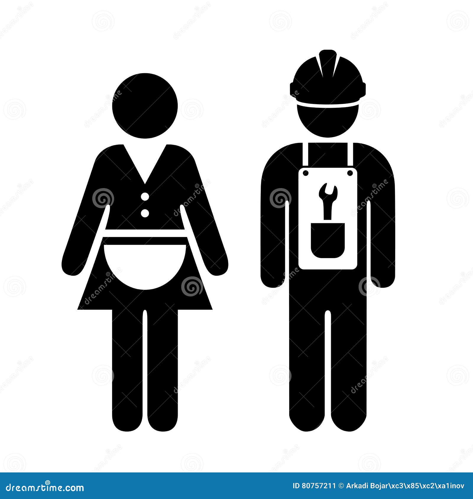 Uniform worker icon stock vector. Illustration of employee - 80757211