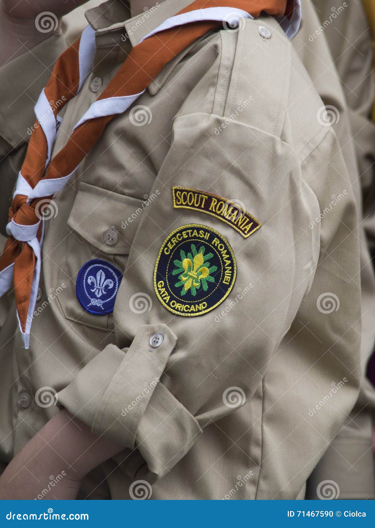 Uniforme do escuteiro imagem editorial. Imagem de escuta - 71467590
