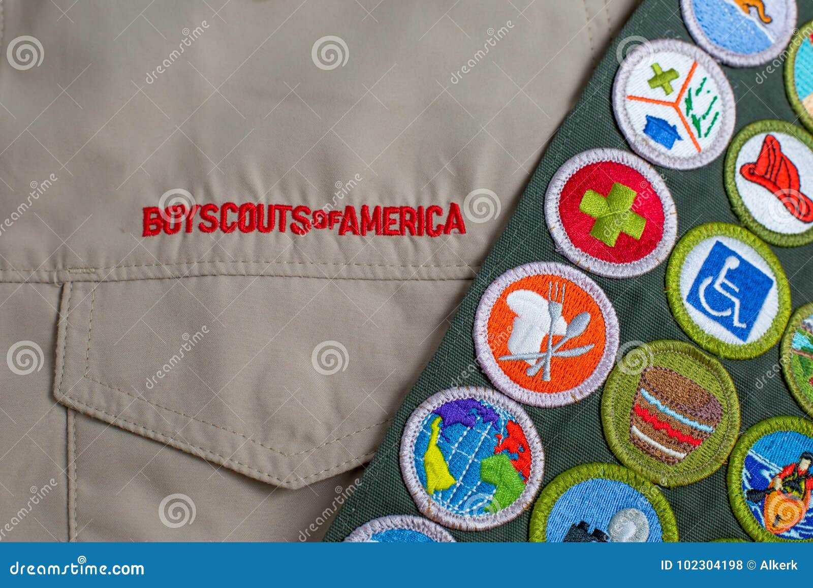 Uniforme Y Marco Del Boy Scout Foto de archivo editorial - Imagen de ...