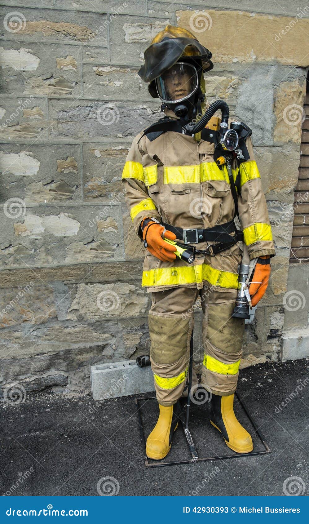 Uniformed Firefighter Manequin Stock Image - Image of fire, caucasian ...