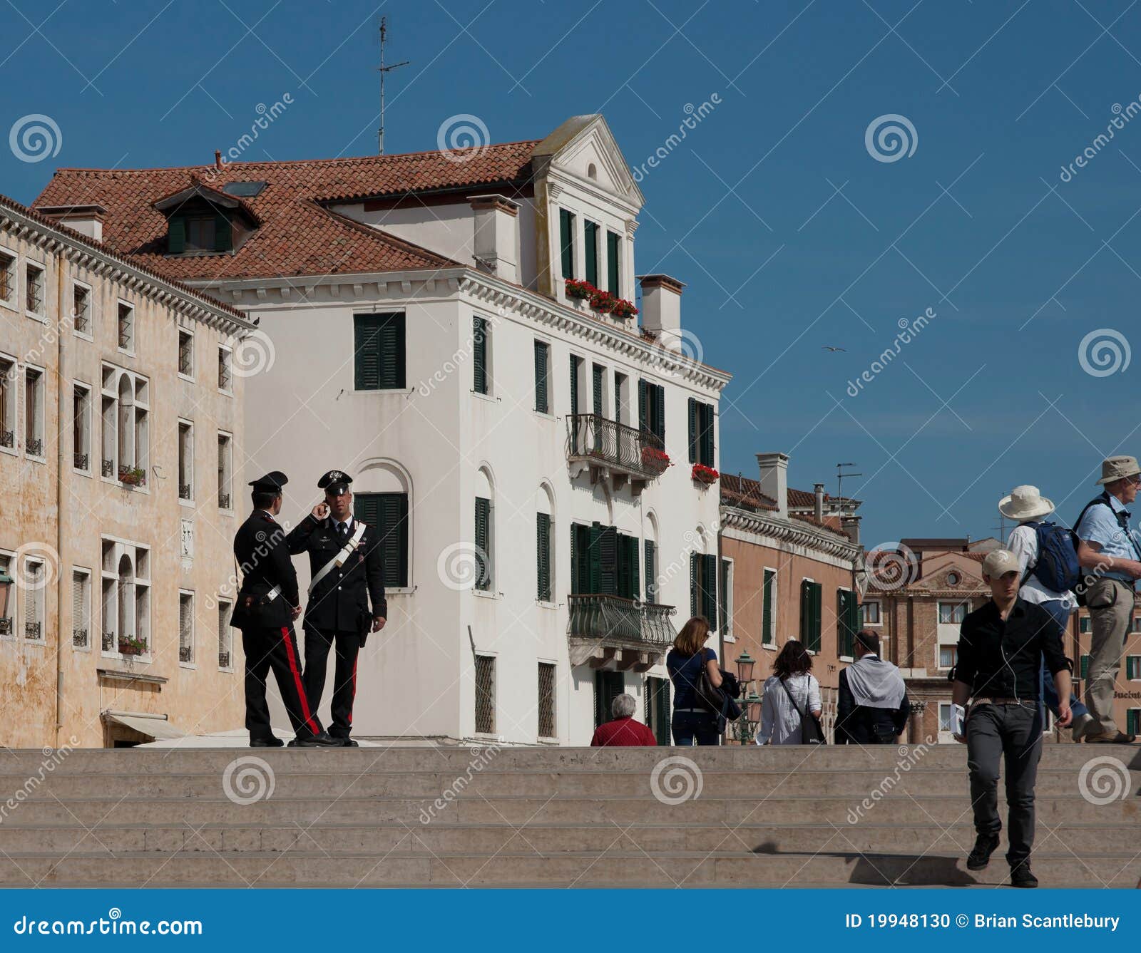 Uniformed Police, Stand Observing the Passing Peo Editorial Image ...