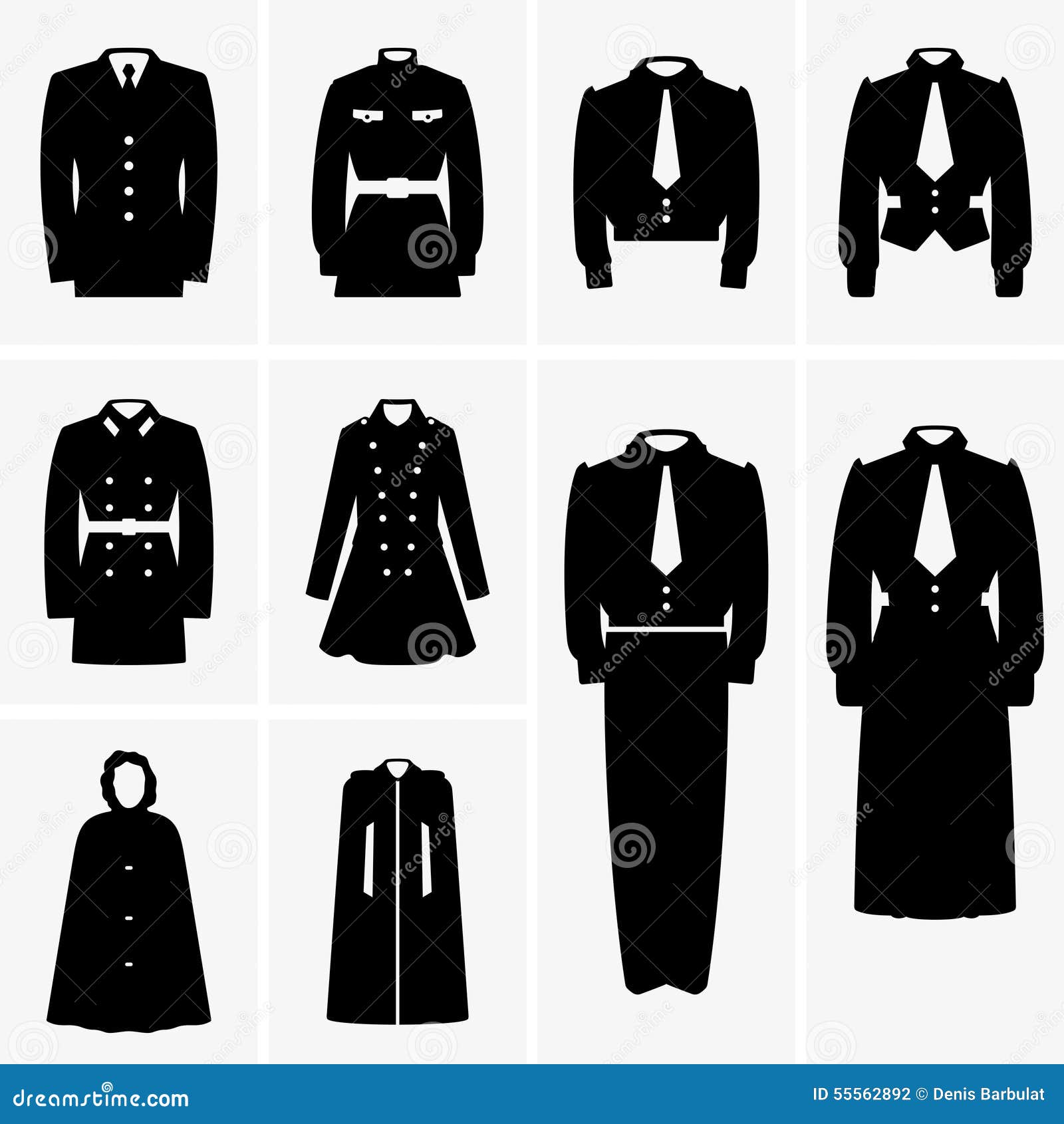 Uniformes militares ilustración del vector. Ilustración de ejército ...