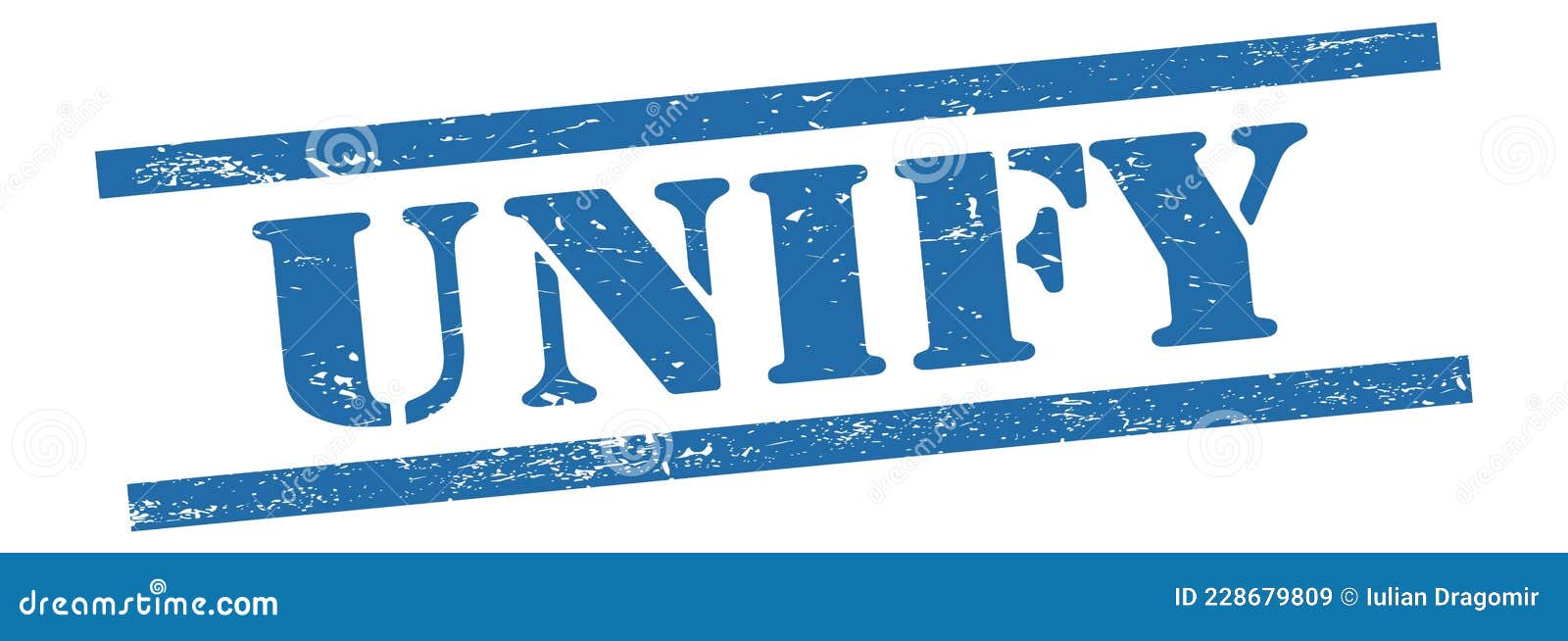 UNIFY Text on Blue Grungy Lines Stamp Stock Illustration - Illustration of blue, unify: 228679809