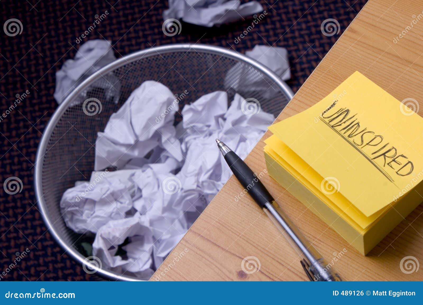 Uninspired. stock photo. Image of problem, paper, inspire - 489126