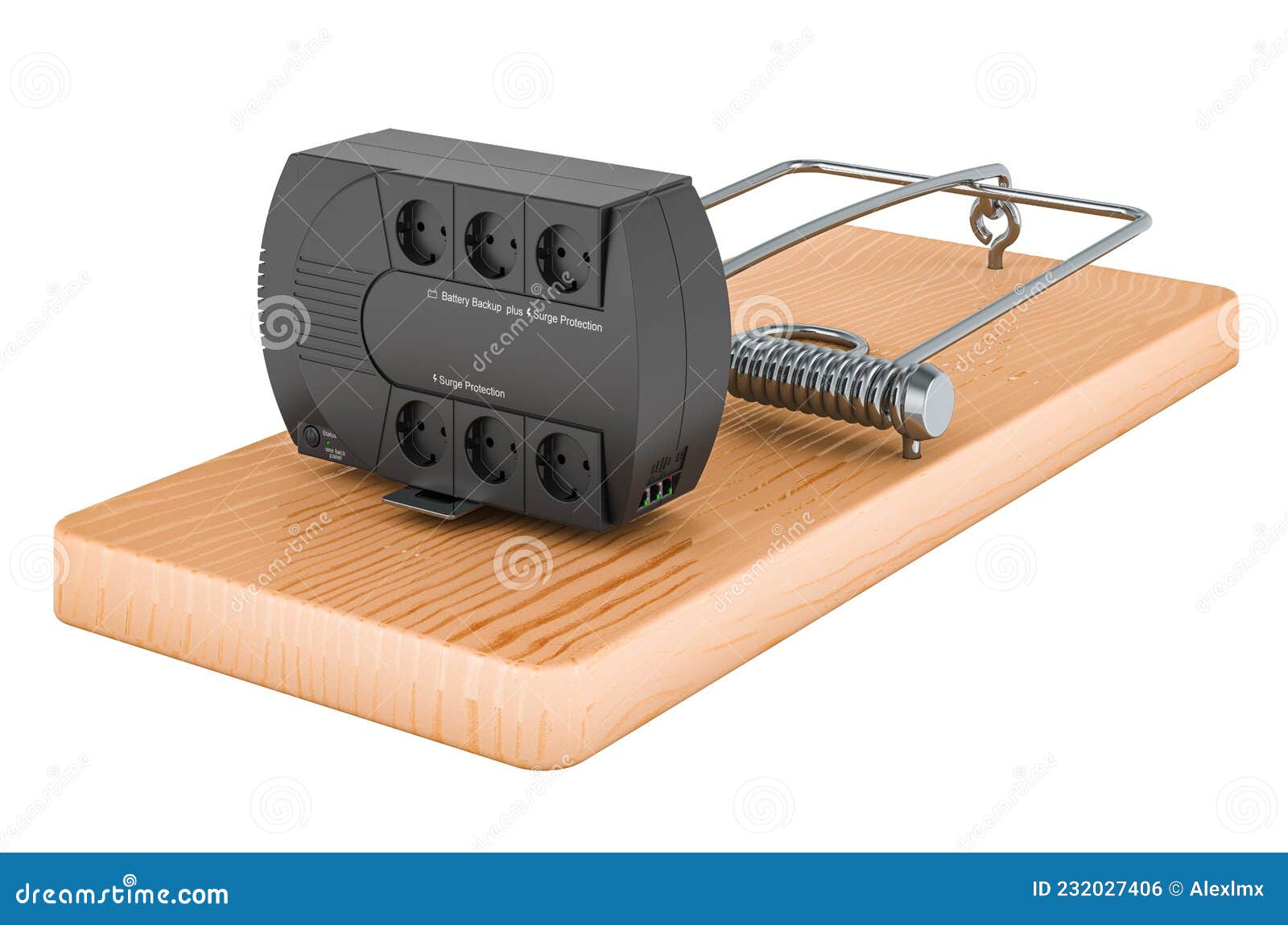 Uninterruptible Power Supply UPS With Green Checkmark Stands Out. 3D ...