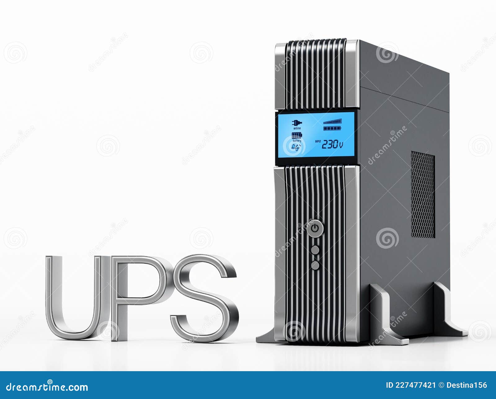 Set Uninterruptible Power Supply UPS Icon Isolated On Black And White ...