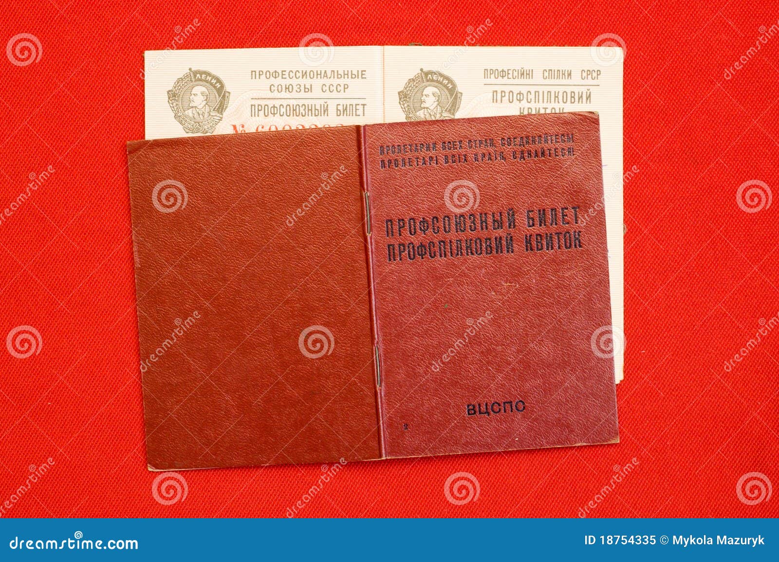 Union card of USSR stock image. Image of membership, ideology - 18754335