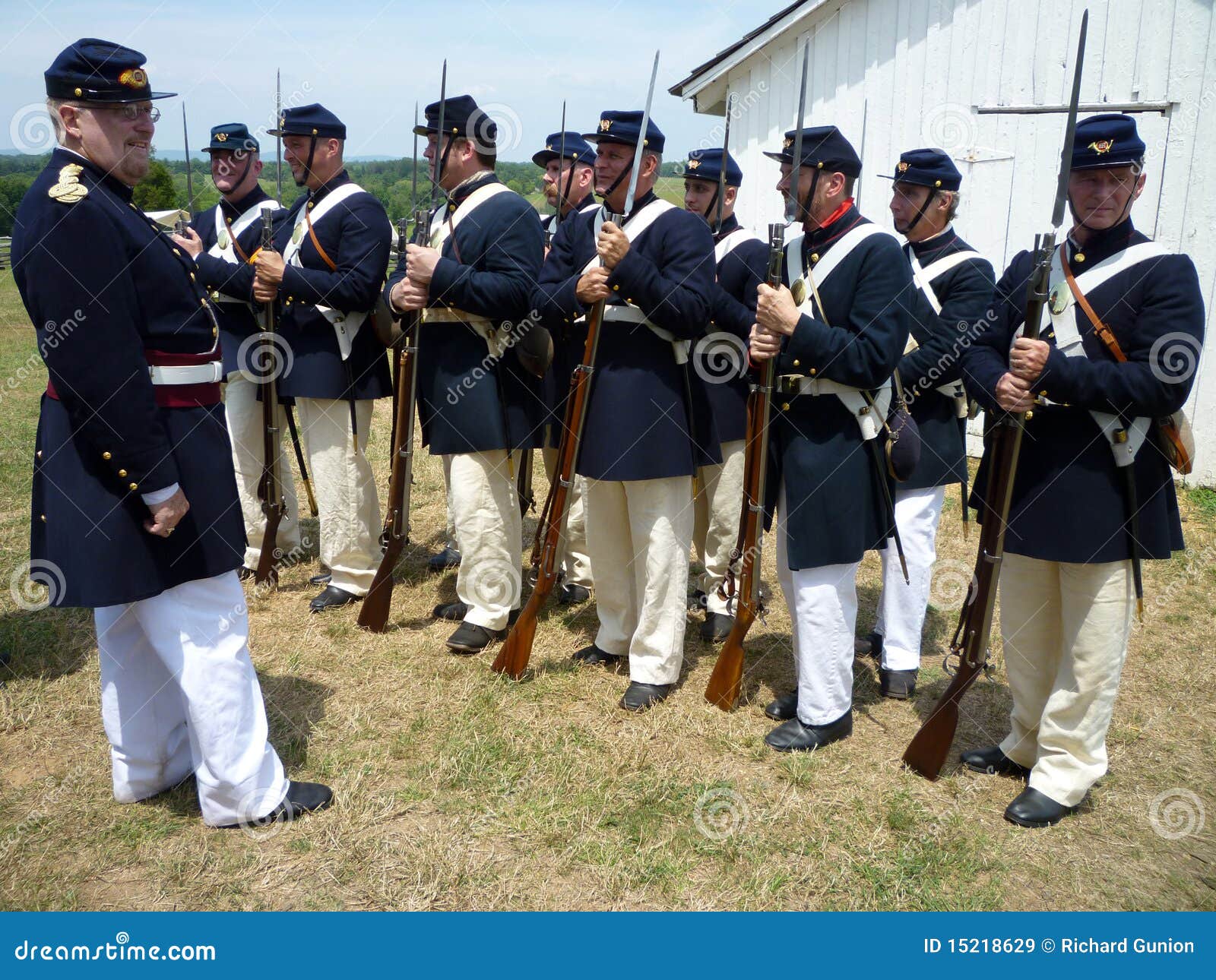 Union Commander and His Soldiers Editorial Stock Image - Image of ...