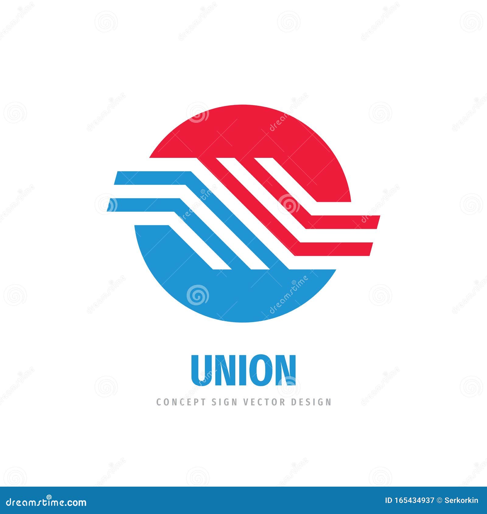 Union Communication Vector Logo Concept Design. Abstract Shape Sphere ...