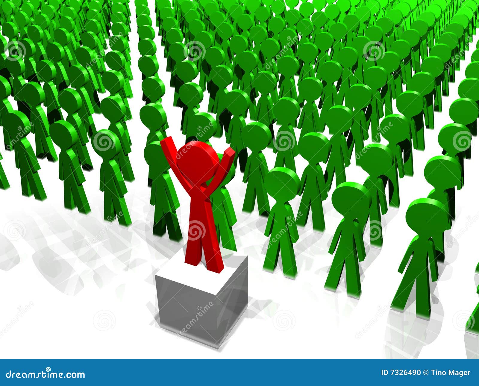 Union Des Gens - Devant La Masse - T Aboutissant Illustration Stock ...