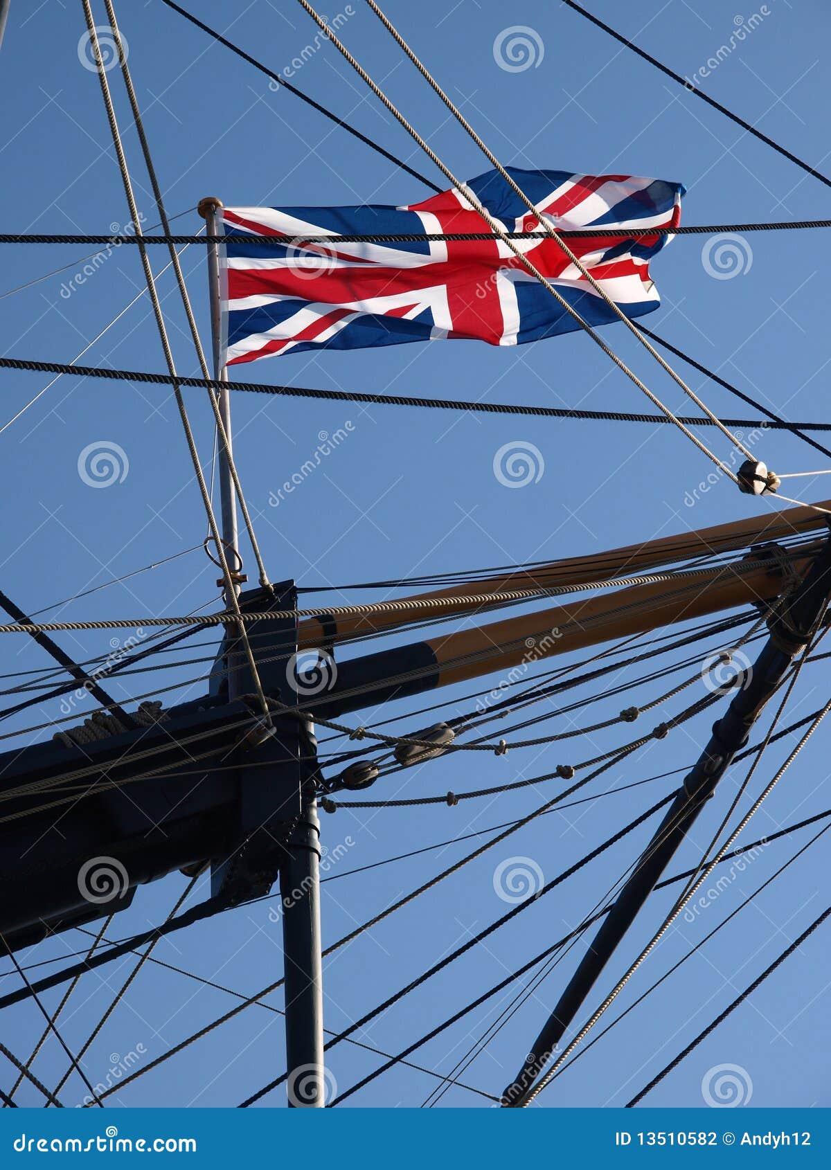Union flag on HMS Victory stock photo. Image of england - 13510582