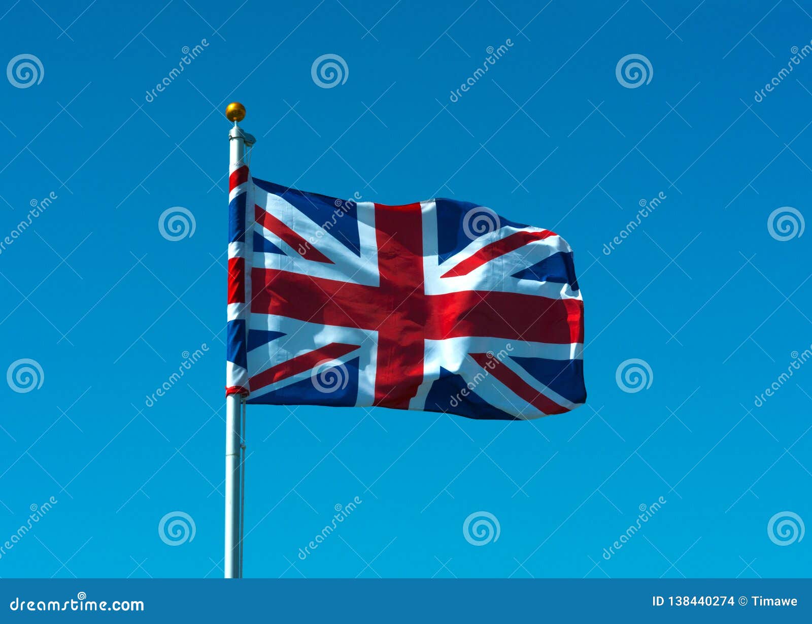 Union Flag on pole stock photo. Image of scotland, icon - 138440274