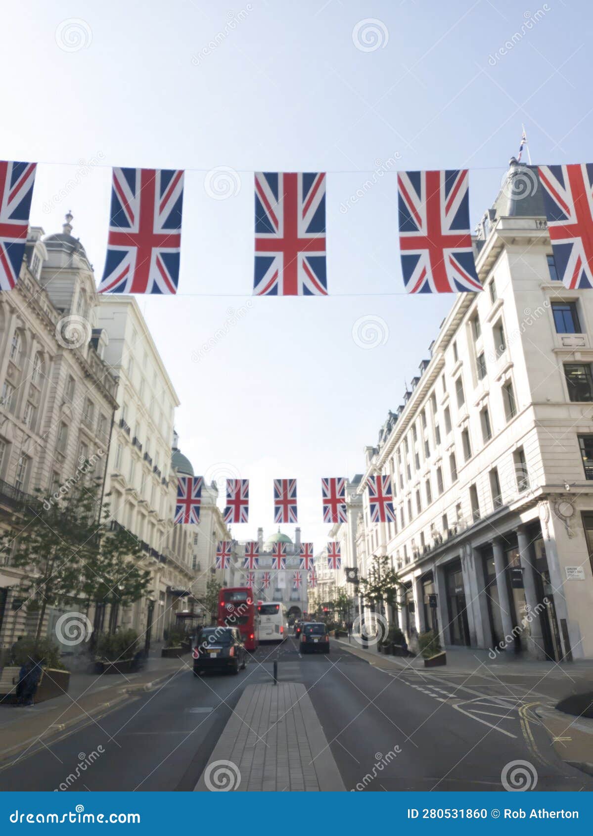 Union Flags on Display Along Waterloo Place in London Editorial Image ...