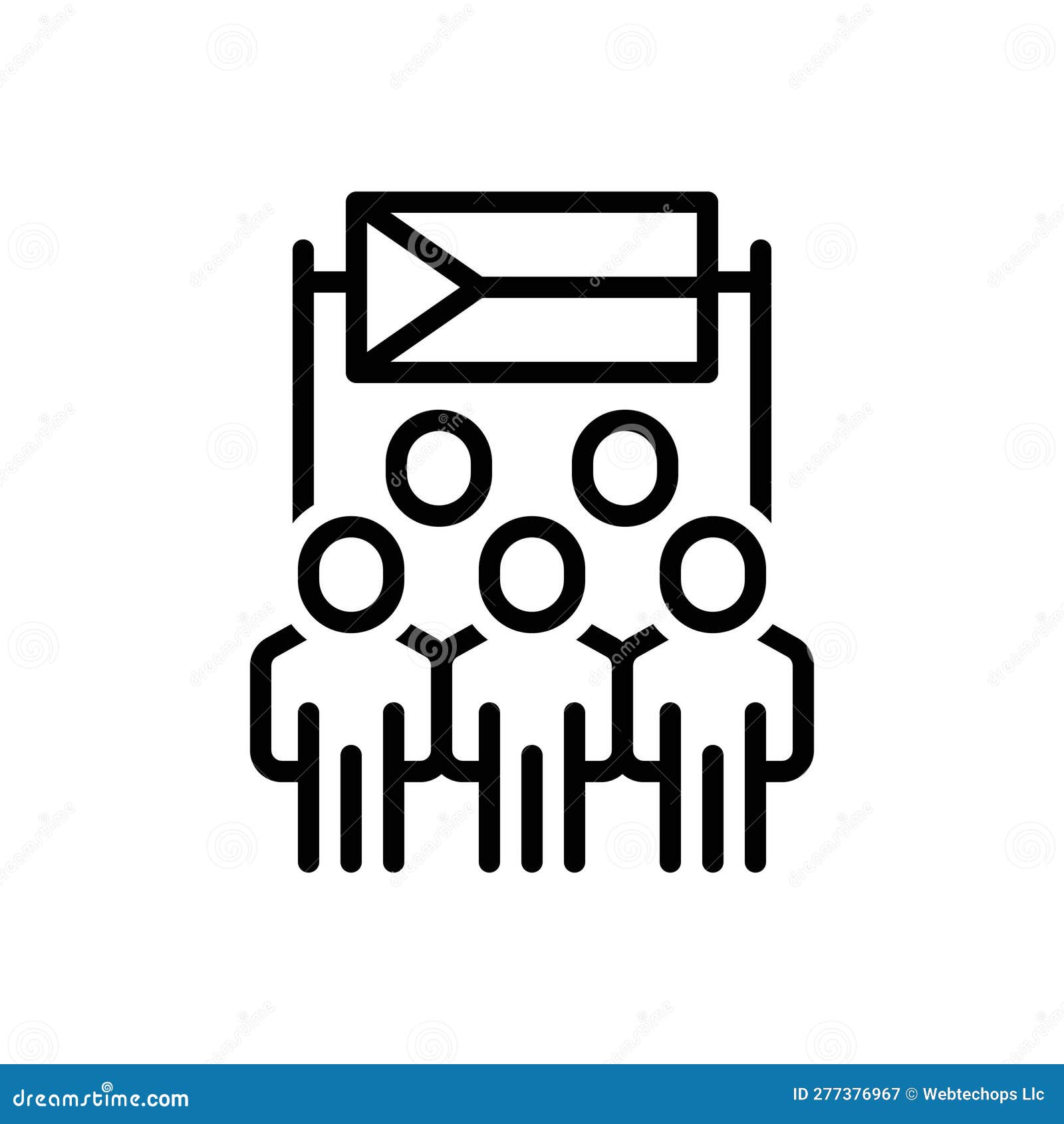 Black Line Icon for Union, Organization and Joining Stock Vector ...